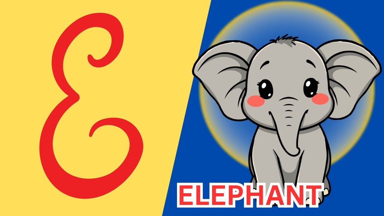 E,Elephant,Kids ABC,Kids Fun Learning,ABC Cartoon,Cartoon,Kids Cartoon ...