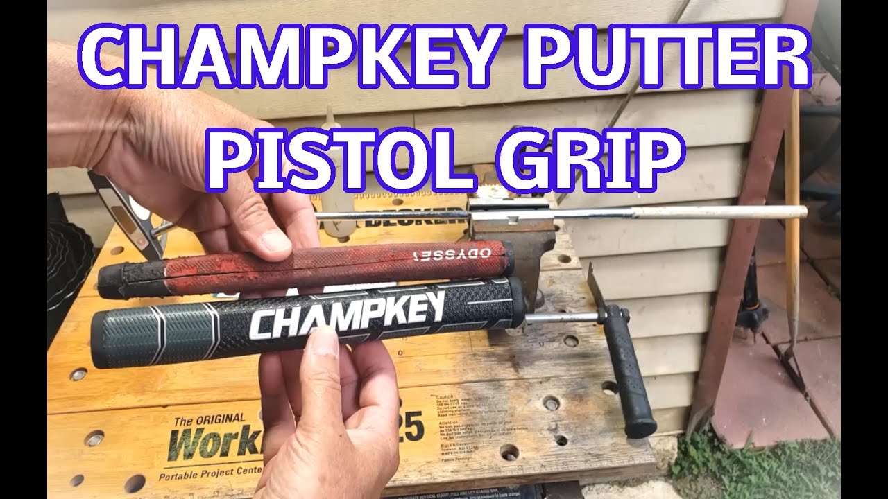 Install on the Gray CHAMPKEY Pistol Golf Putter Grip - YouTube