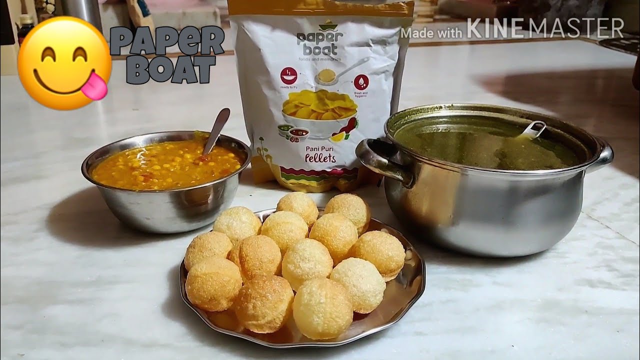 Paper Boat Pani Puri Pellets Review 😋 | Ready to fry Pani Puri ...