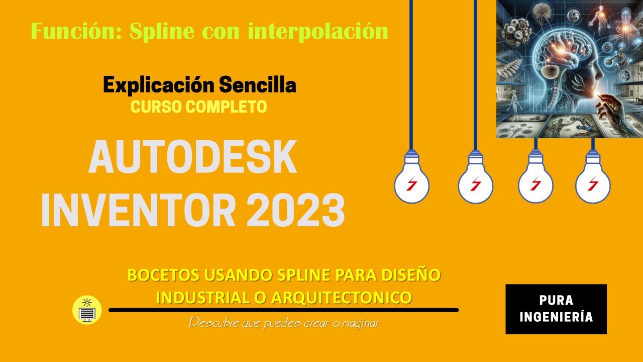 Autodesk Inventor 2023 - Bocetos usando spline por interpolación - YouTube