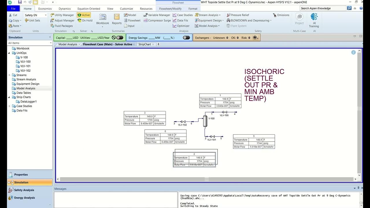 Hysys dynamics for vessel temperature and pressure losses - YouTube