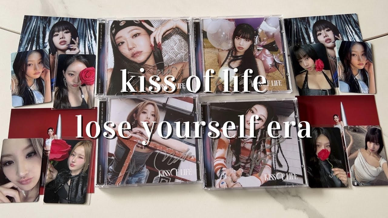 kiss of life lose yourself era unboxing + photocard storing (albums ...