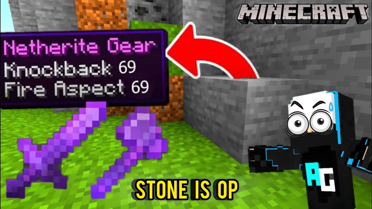 Minecraft but stone drop op items #minecraft #viralvideo - YouTube