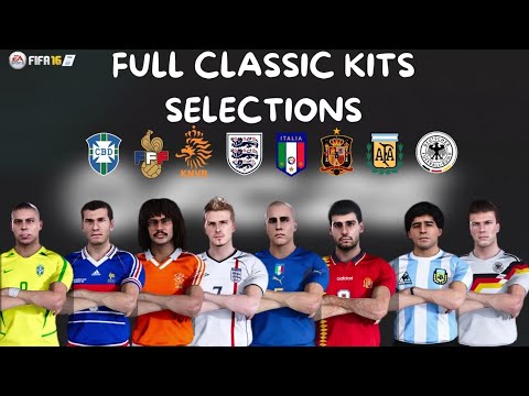 FULL CLASSIC KITS SELECTIONS/FIFA 16 MOBILE - YouTube
