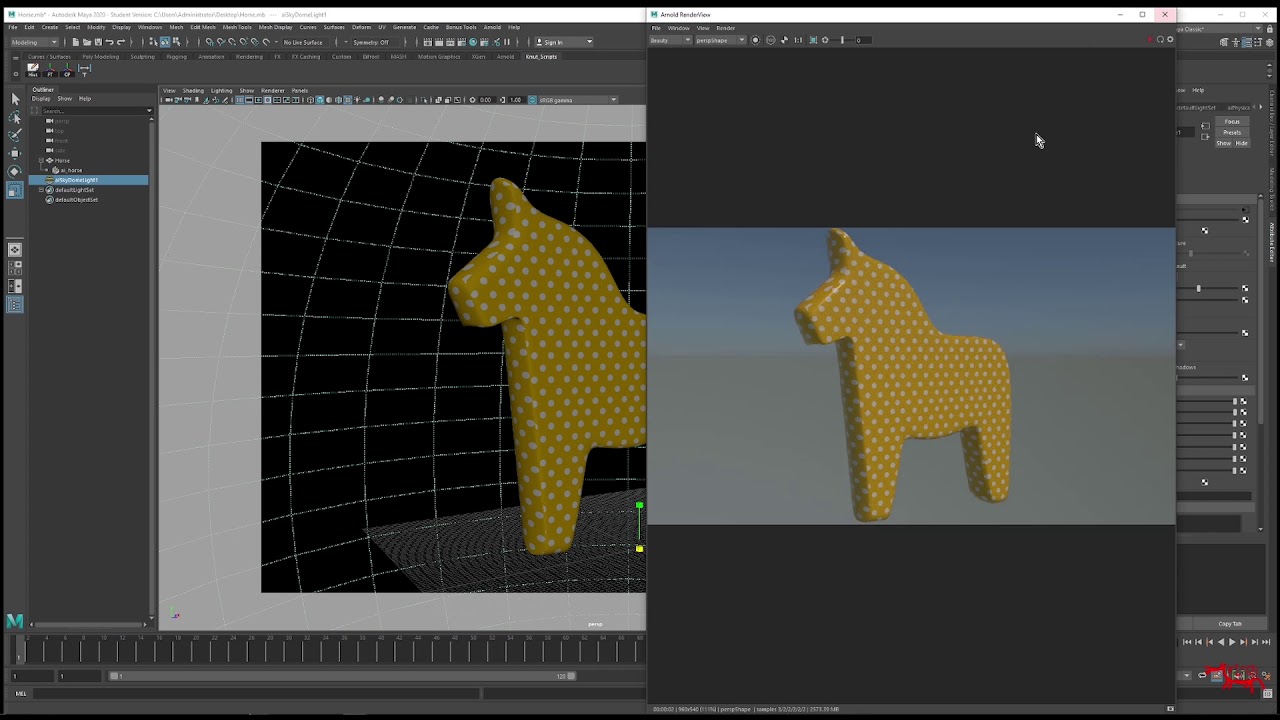 Maya - Add a Texture to and Object Using Arnold || aiStandardSurface ...