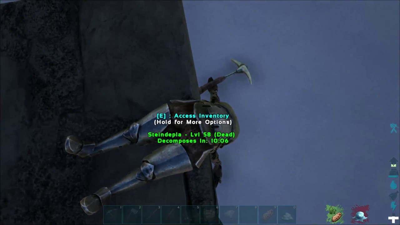 Can't access inventory on my corpse, how to fix - ARK Ragnarok - YouTube