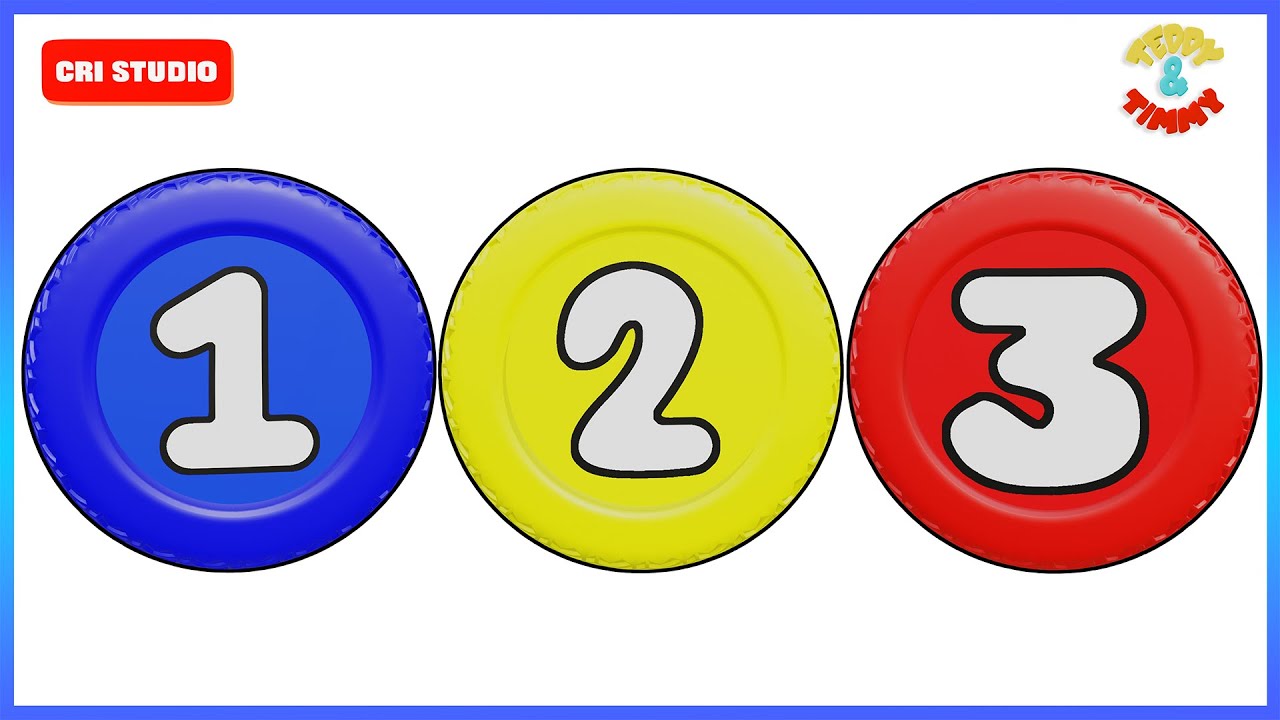 1234 Number Names | Counting from 1 to 10 | Learn Colors with Balls ...