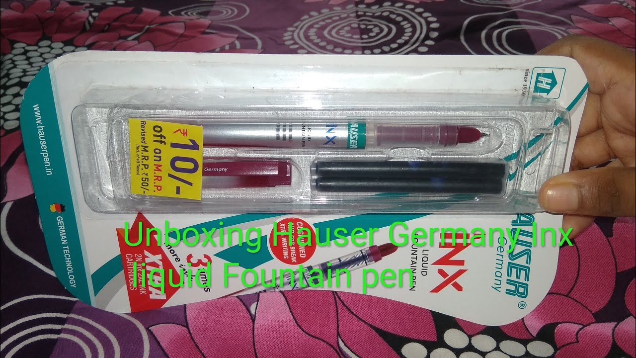Unboxing Hauser Germany Inx liquid Fountain pen - YouTube