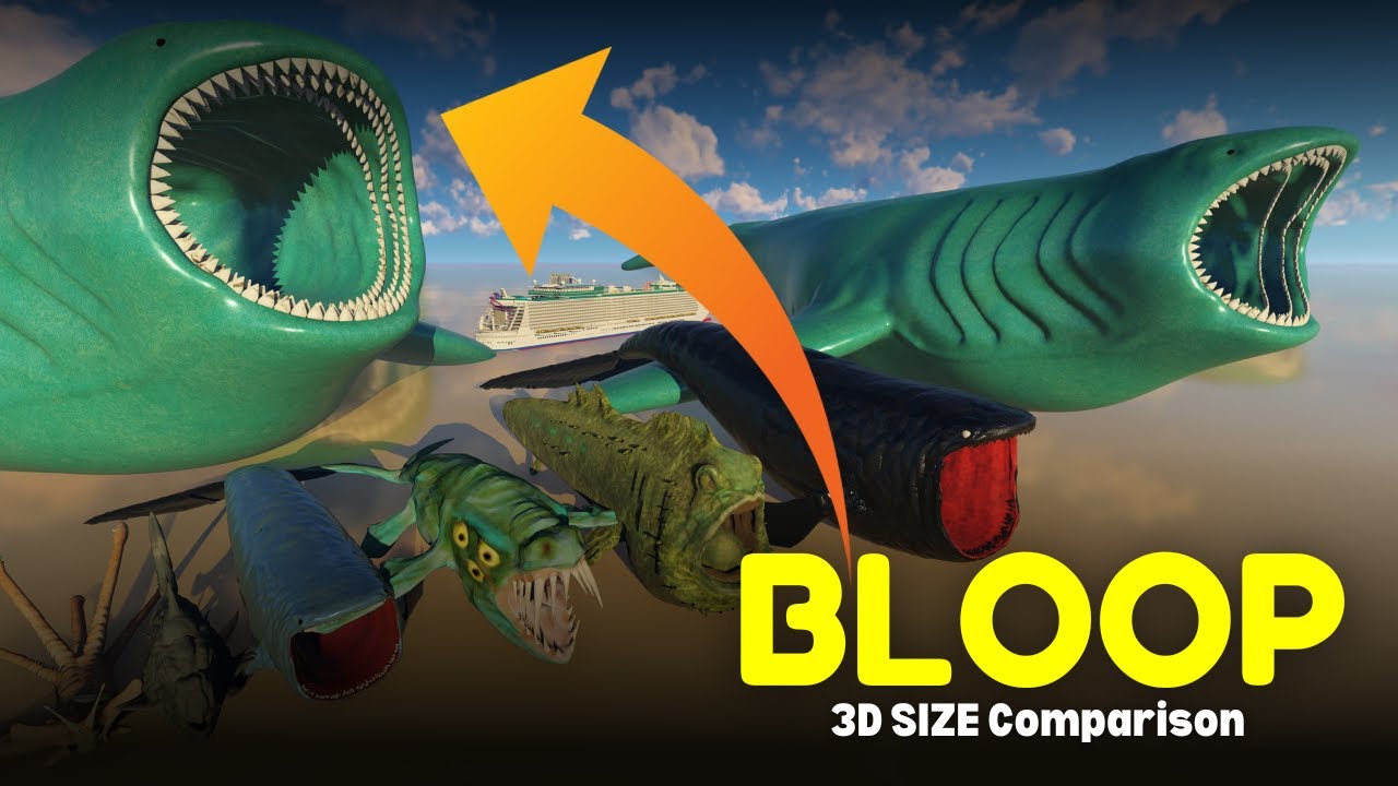 BLOOP SIZE Comparison 🐋 | Space Bloop vs Ultima Bloop 🌊 vs El Gran Maja ...