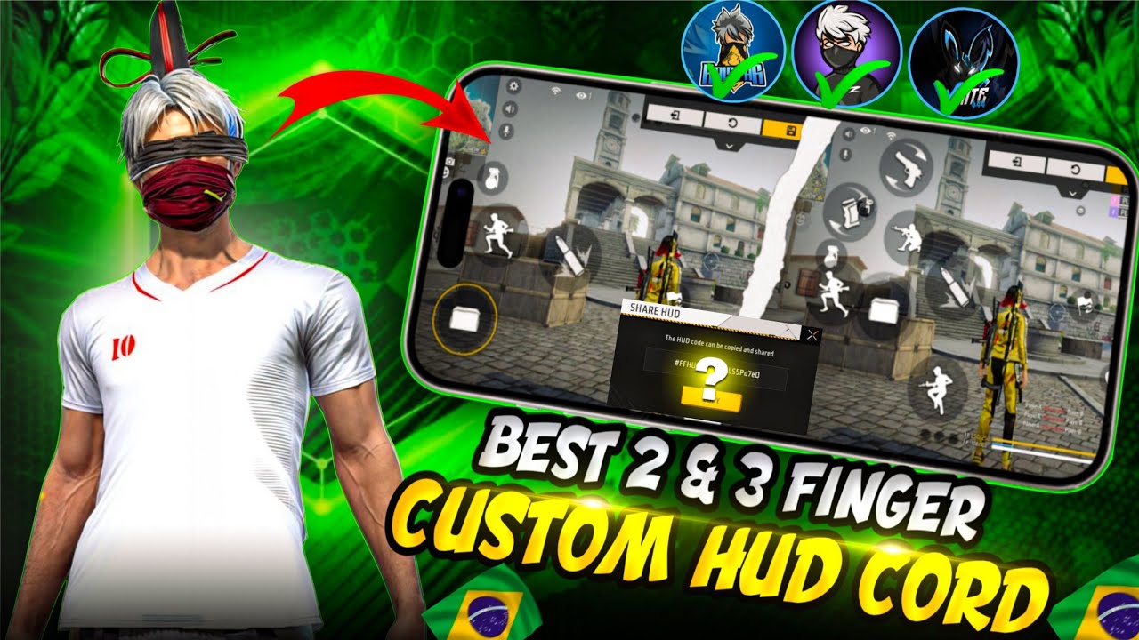 BEST 2 & 3 FINGER FASTEST BRAZILIAN 🇧🇷 CUSTOM HUD CODE 💀 | BEST CUSTOM ...