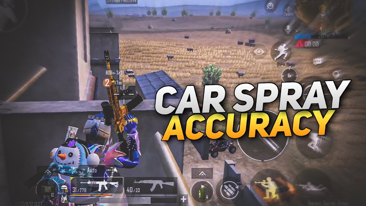 Car Spray Accuracy 💯 | BGMI MONTAGE - YouTube