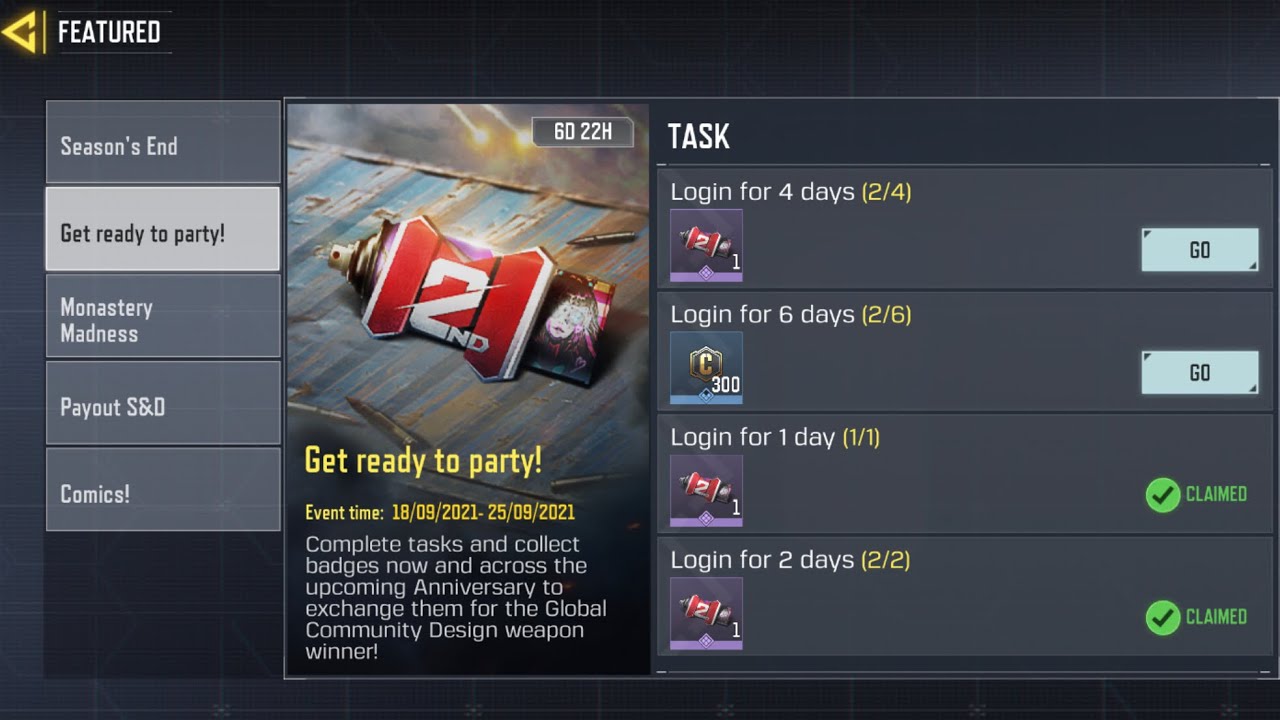 Anniversary Exchange Event Badges In CODM? - YouTube