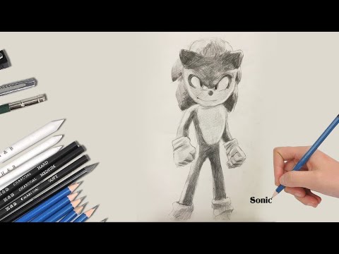 How to draw and draw the most beautiful Sonic hedgehog in the world ...