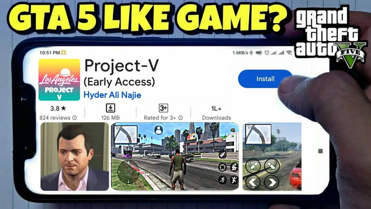 play gta 5 like game for android | project v gameplay | los angeles ...