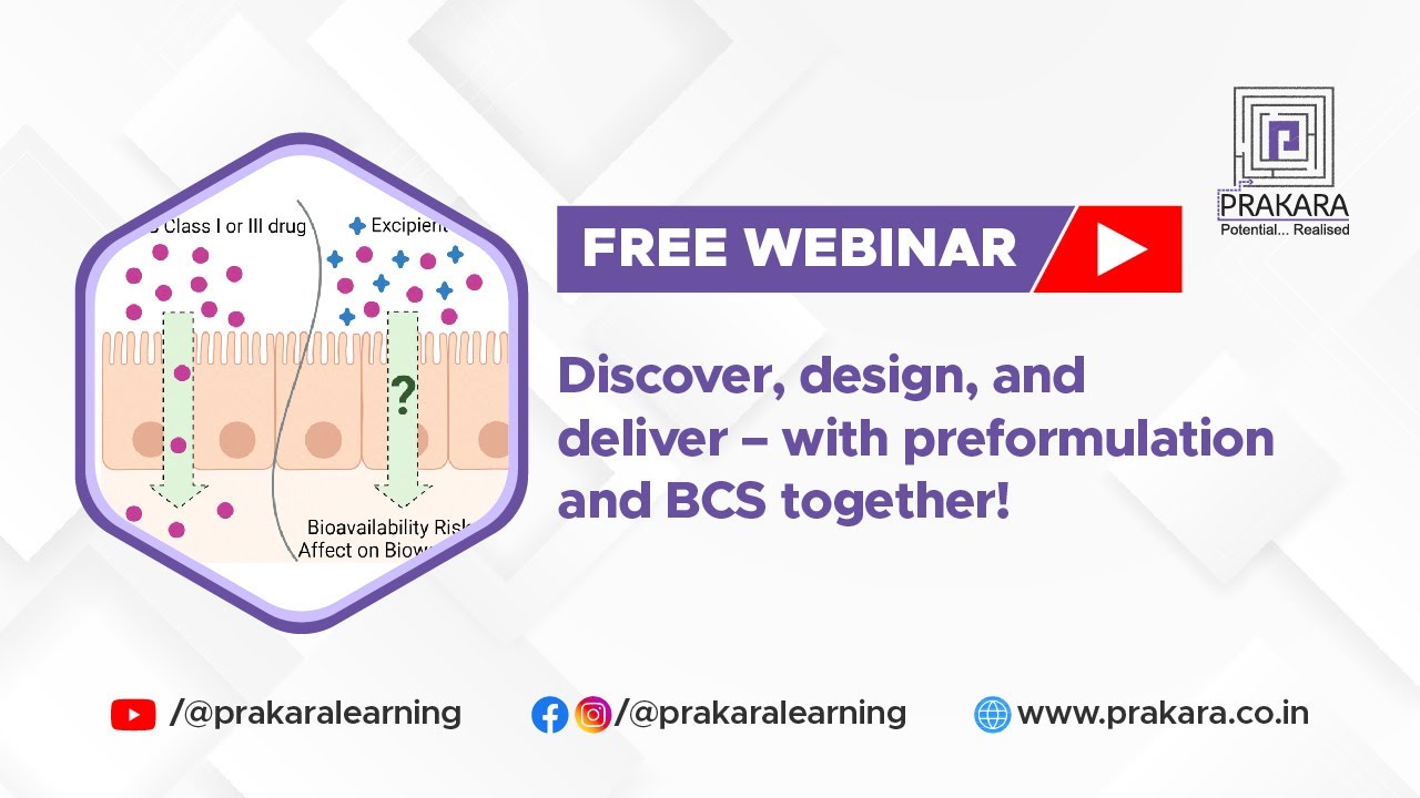 FREE WEBINAR - Pre formulation Studies & BCS Classification || Shaping Drug Development - YouTube