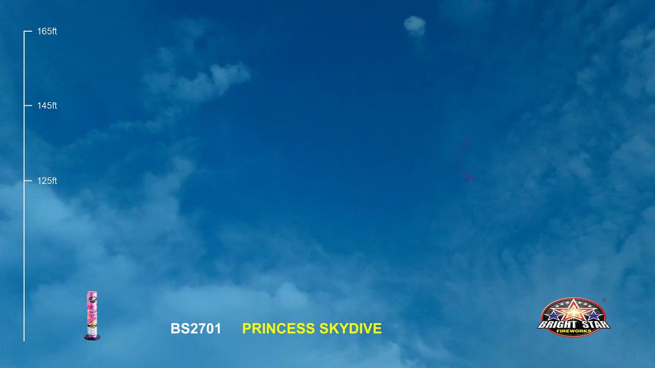 PRINCESS SKYDIVE BS2701 BRIGHT STAR FIREWORKS - YouTube