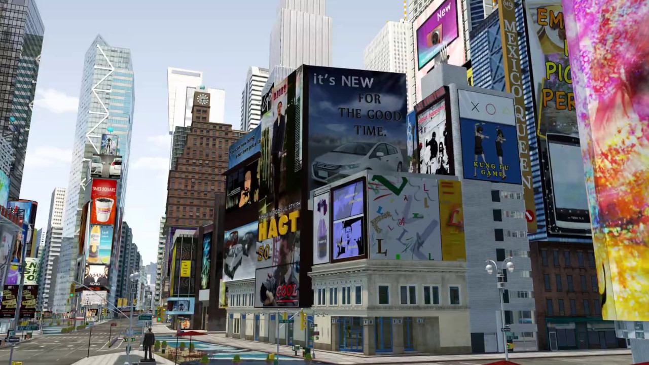 New York Times Square 3D Model Scene - YouTube