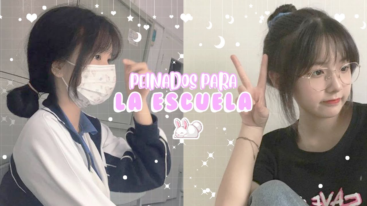 🧸🎀ᵉˢᶜᵘᵉˡᵃ 22 PEINADOS COREANOS BONITOS PARA LA ESCUELA *trenzas, moños ...
