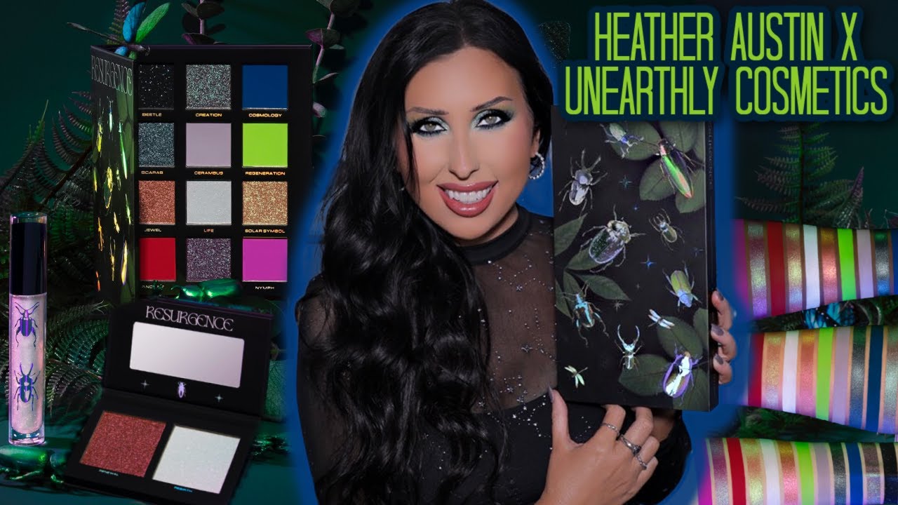 HEATHER AUSTIN X UNEARTHLY COSMETICS | FULL COLLECTION - YouTube