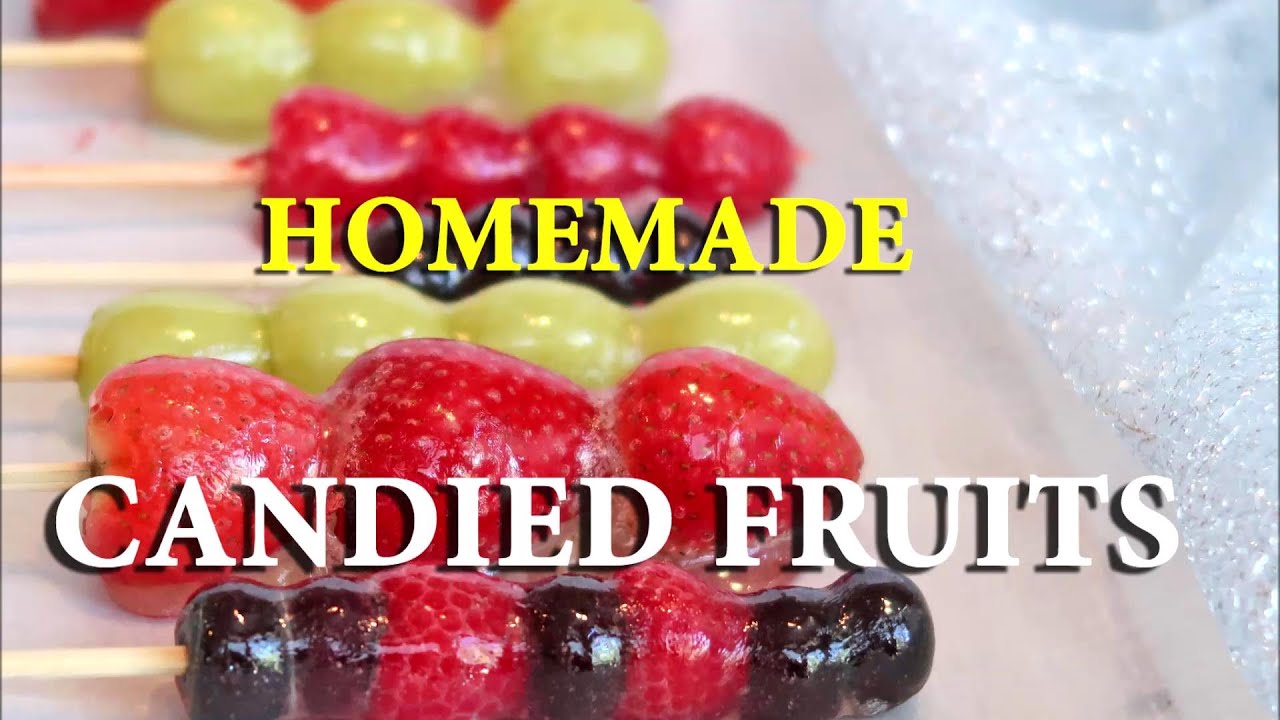 How to make Candied RASPBERRIES Blueberries STRAWBERRIES & Grapes ...