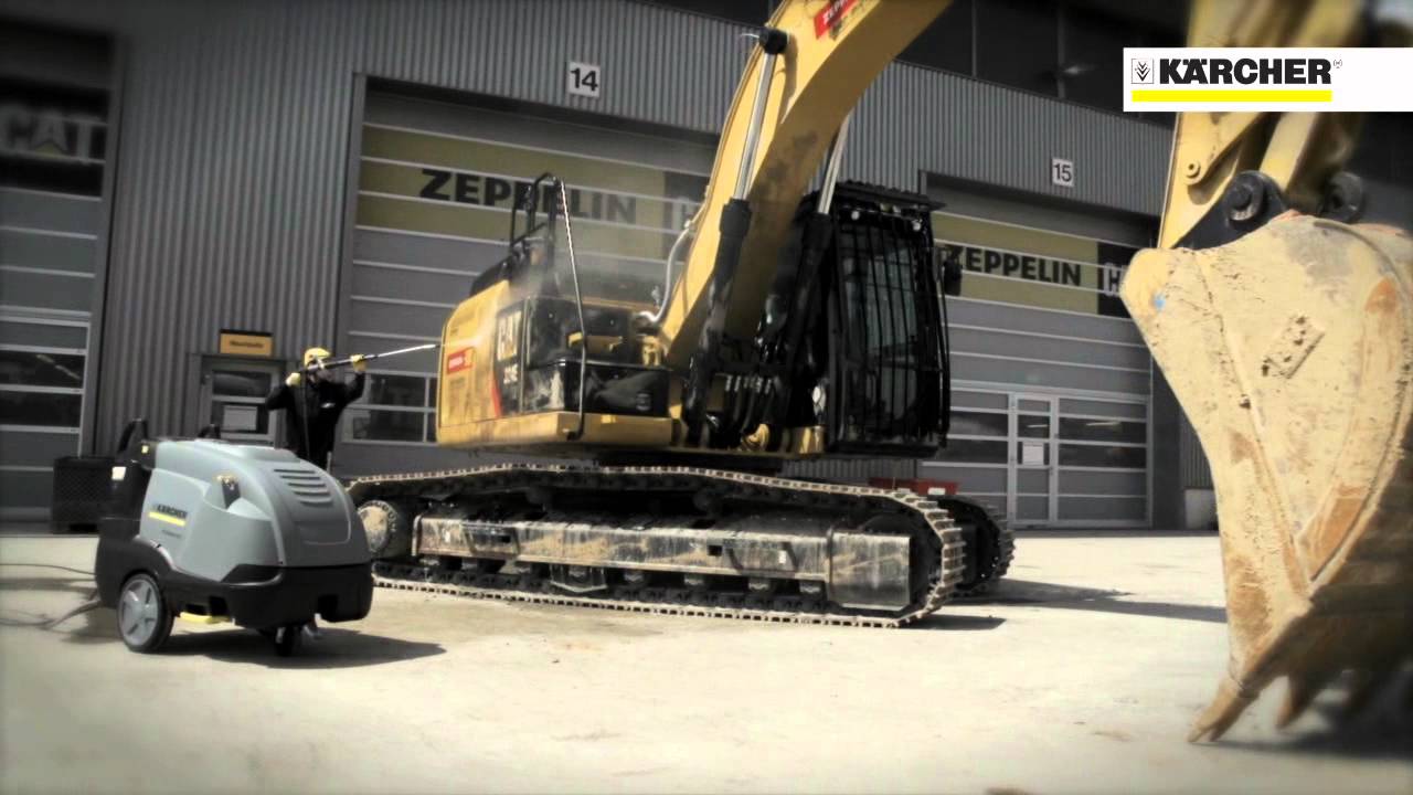 See How Karcher Machines Clean Big Construction Equipment - YouTube