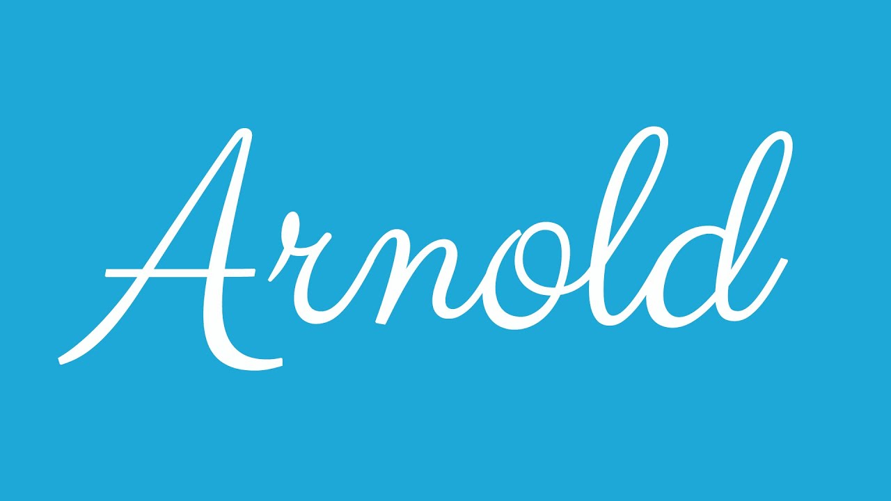 Learn how to Sign the Name Arnold Stylishly in Cursive Writing - YouTube