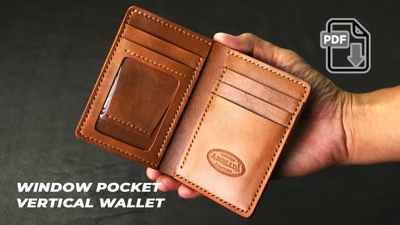 Window Pocket Vertical Wallet - Tutorial with PDF Pattern - YouTube