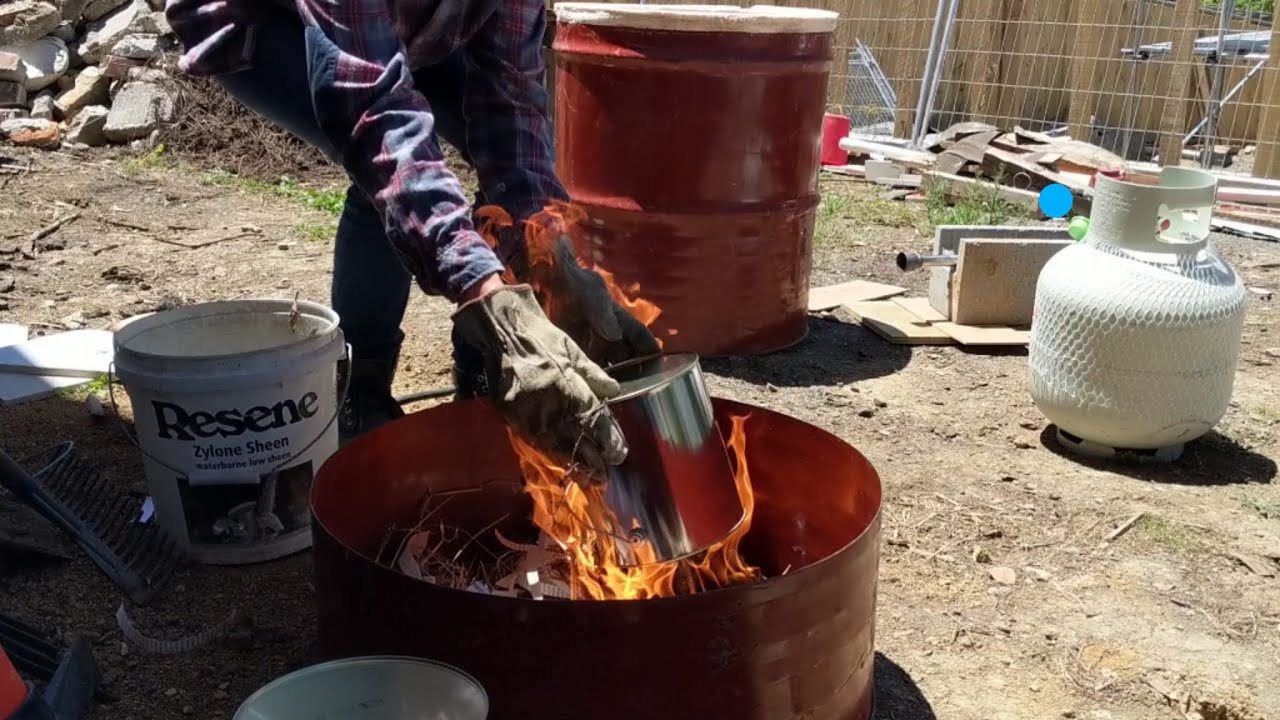 Raku Kiln Reduction Burn - YouTube