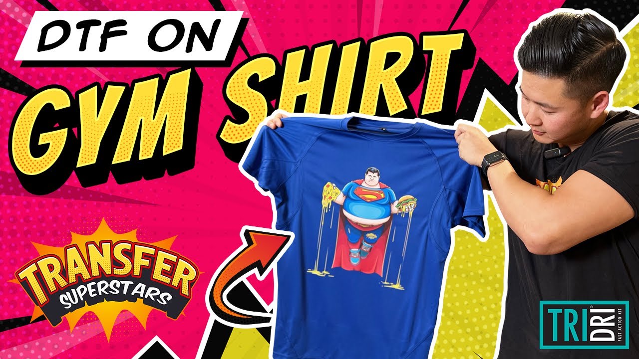 Applying DTF Transfers on a Stretchy Gym Shirt - TRIDRI - YouTube