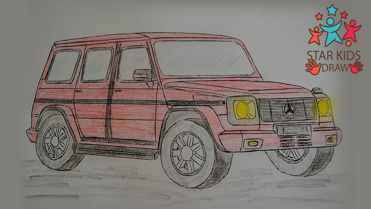 Speed Drawing Mercedes Benz G-Class - YouTube