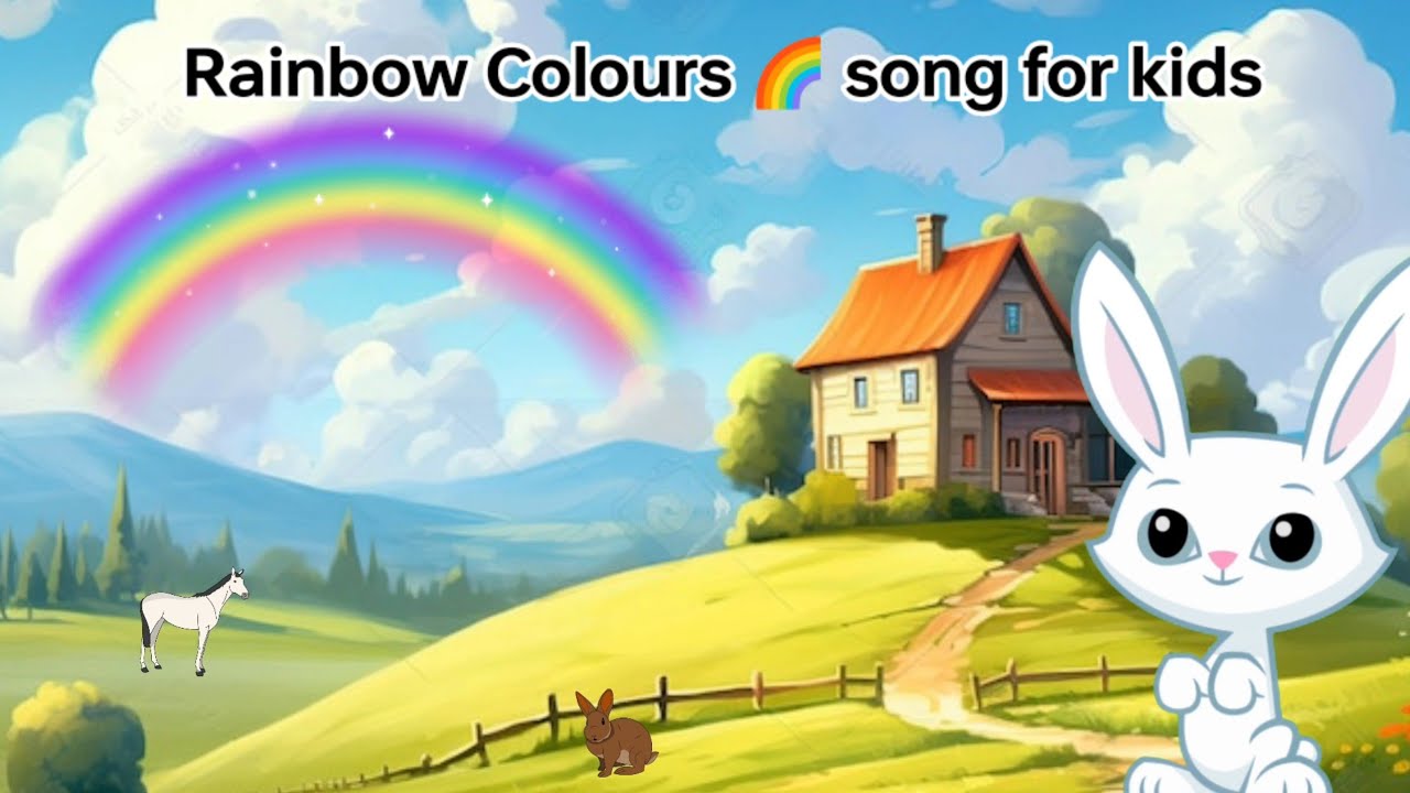 Rainbow Colours 🌈 song for kids. Bunny books - YouTube