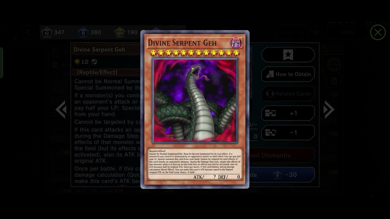 YU-GI-OH Cards: DIVINE SERPENT GEH - YouTube