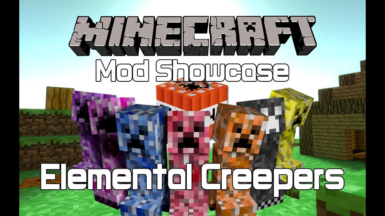 Minecraft Mod Showcase: ELEMENTAL CREEPERS MOD! - YouTube
