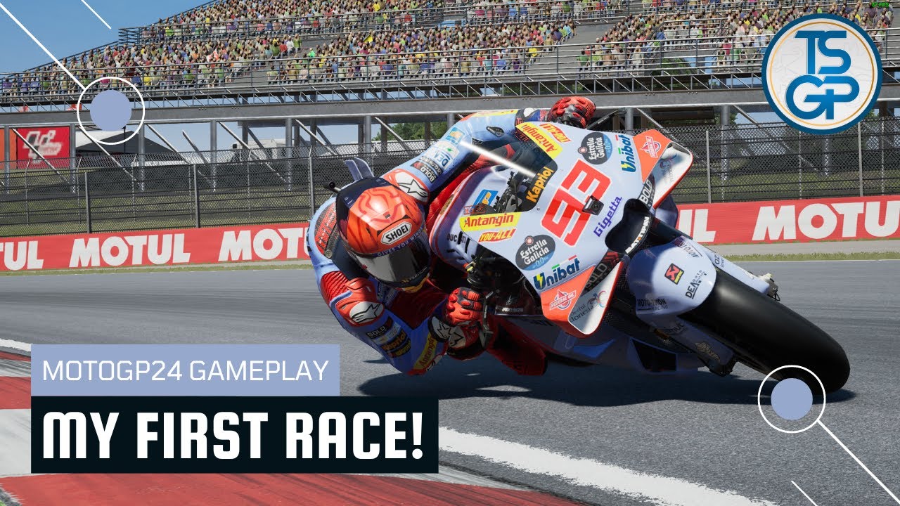 MotoGP24 Gameplay - Marquez at Catalunya - MY FIRST RACE! - YouTube