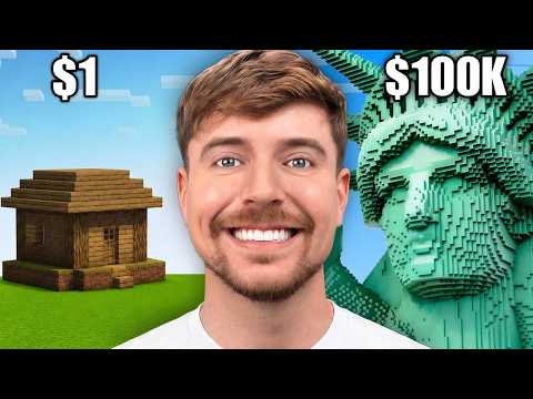 $1 vs $100,000 Building Challenges !
