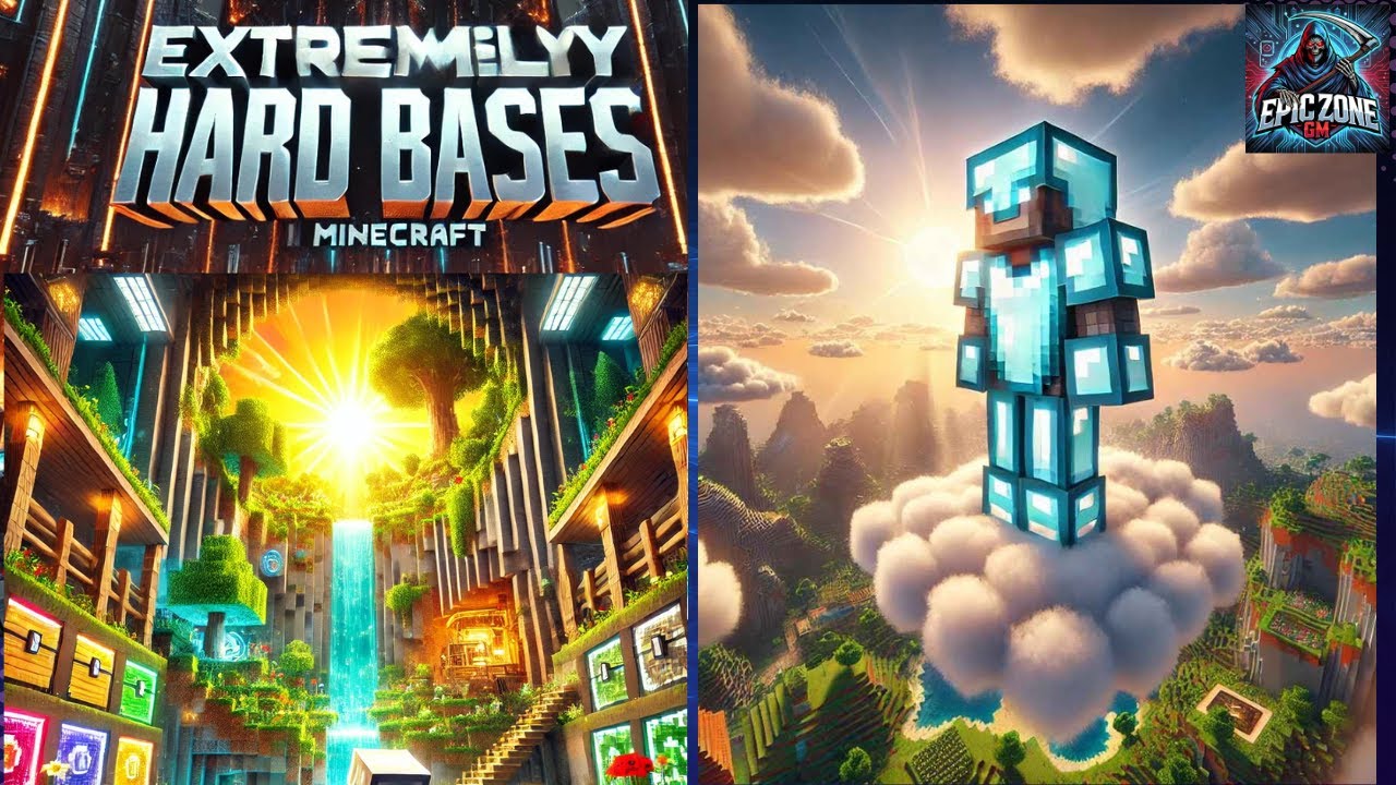 extremely hard bases in minecraft #minecraft - YouTube