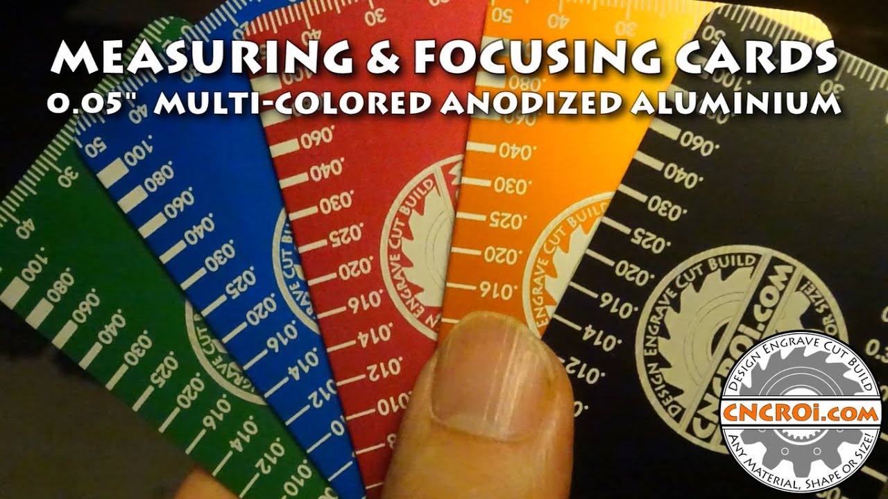 Measuring & Focusing Cards: 0.05" Multi-Colored Anodized Aluminium ...