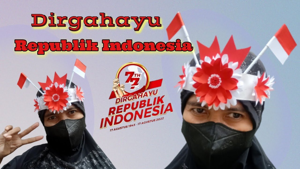 DIY Mahkota Merah Putih | Mahkota/Hiasan Kepala Merah Putih Untuk ...