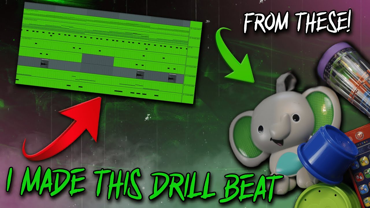 I MADE THIS DRILL BEAT FROM TOYS?? MAKING A BEAT FROM KIDS TOYS - YouTube