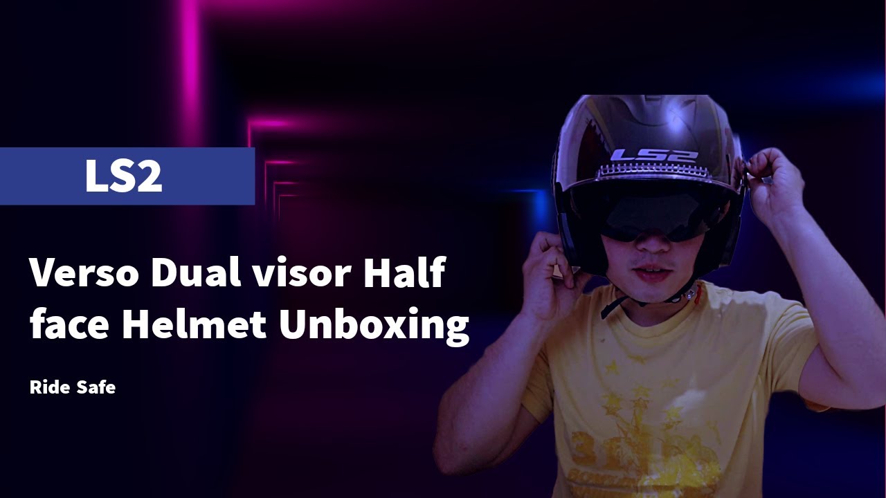 Ls2 Verso dual visor half face helmet Unboxing - YouTube