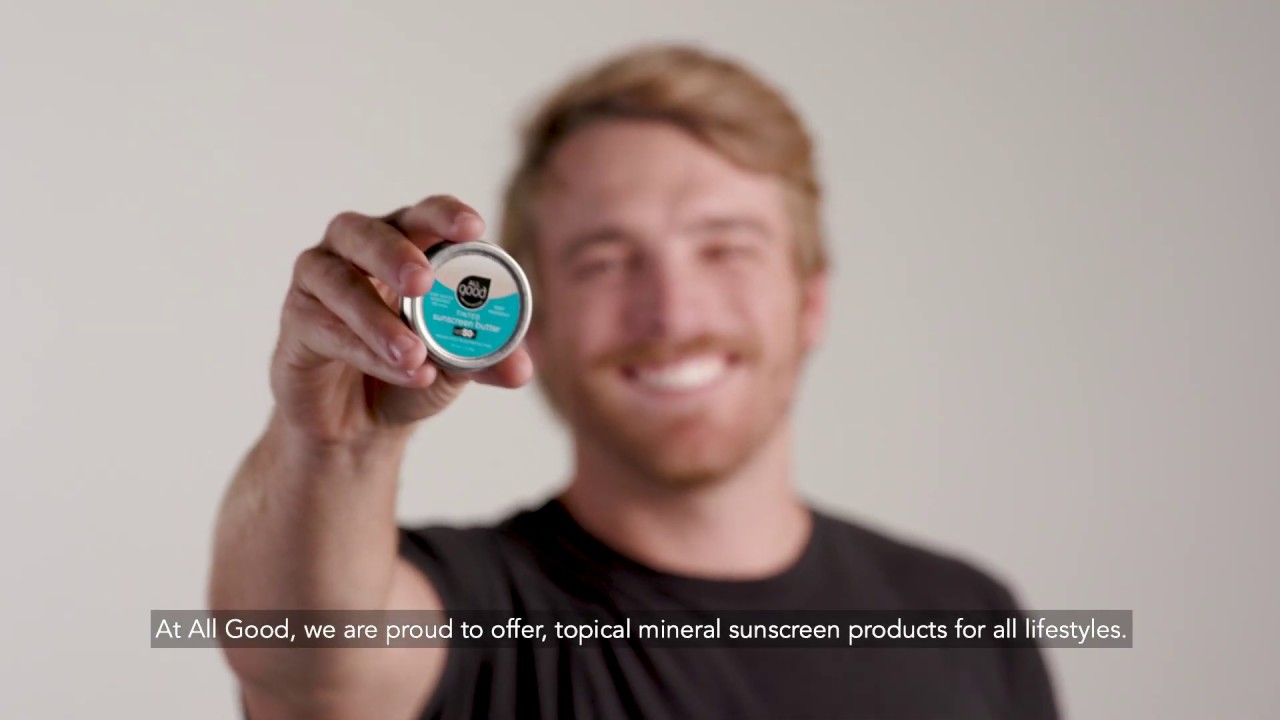 All Good Products | SPF 50+ Tinted Mineral Sunscreen Butter - YouTube