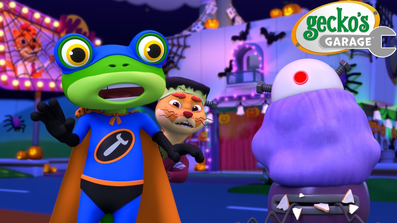 Weasel's Halloween Party Mess! 🤖🎃 | Gecko's Garage 🚚 | Cartoons For ...