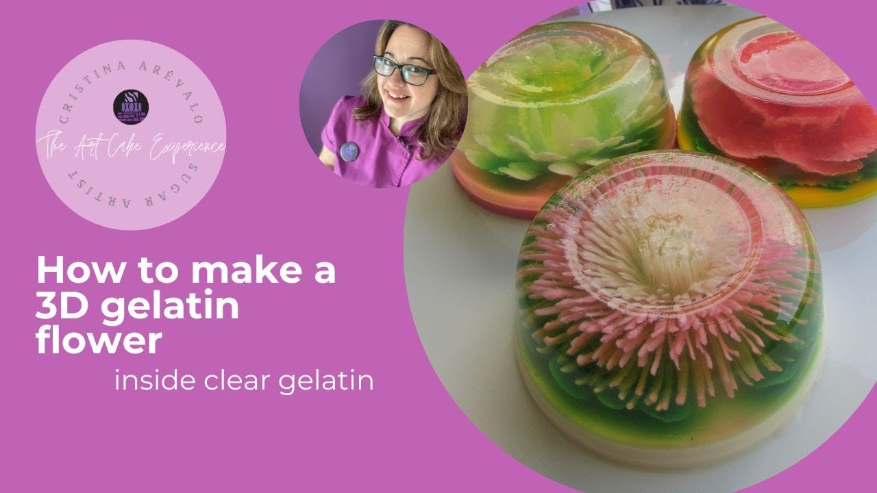 How to make a 3D gelatin flower tutorial - YouTube