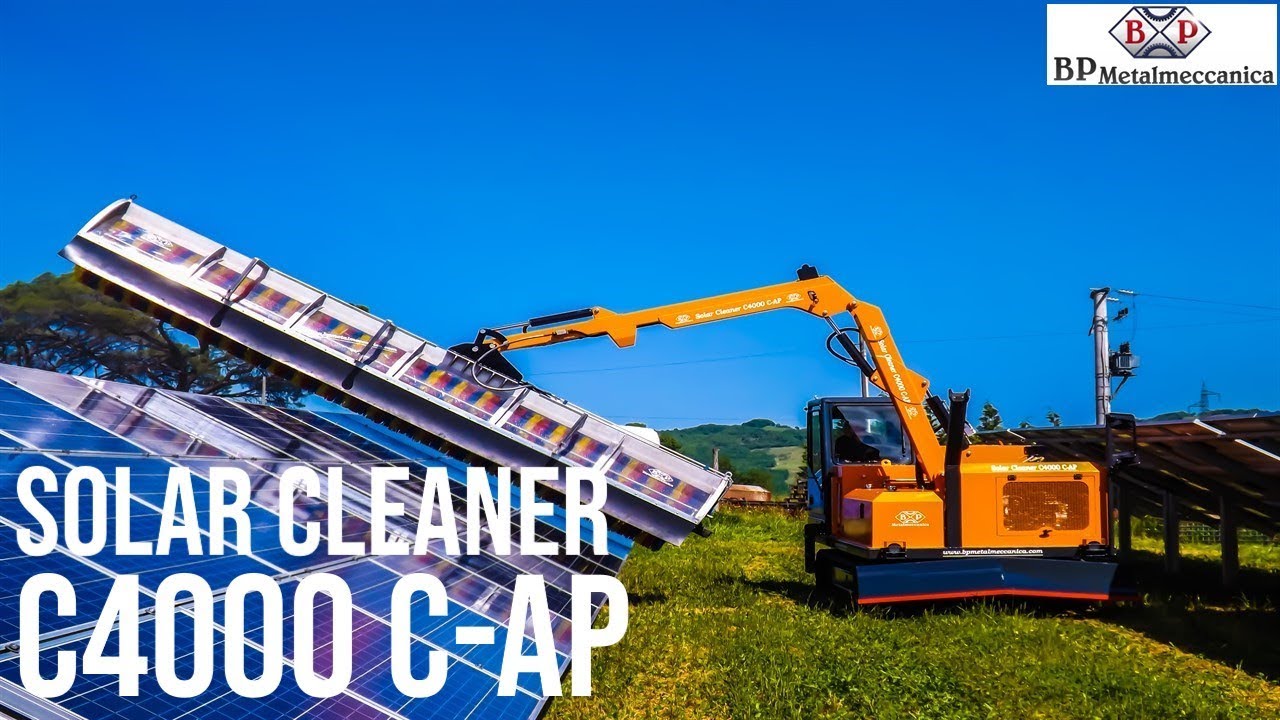 SOLAR CLEANER C4000 C-AP - Solar panel washing machine - YouTube