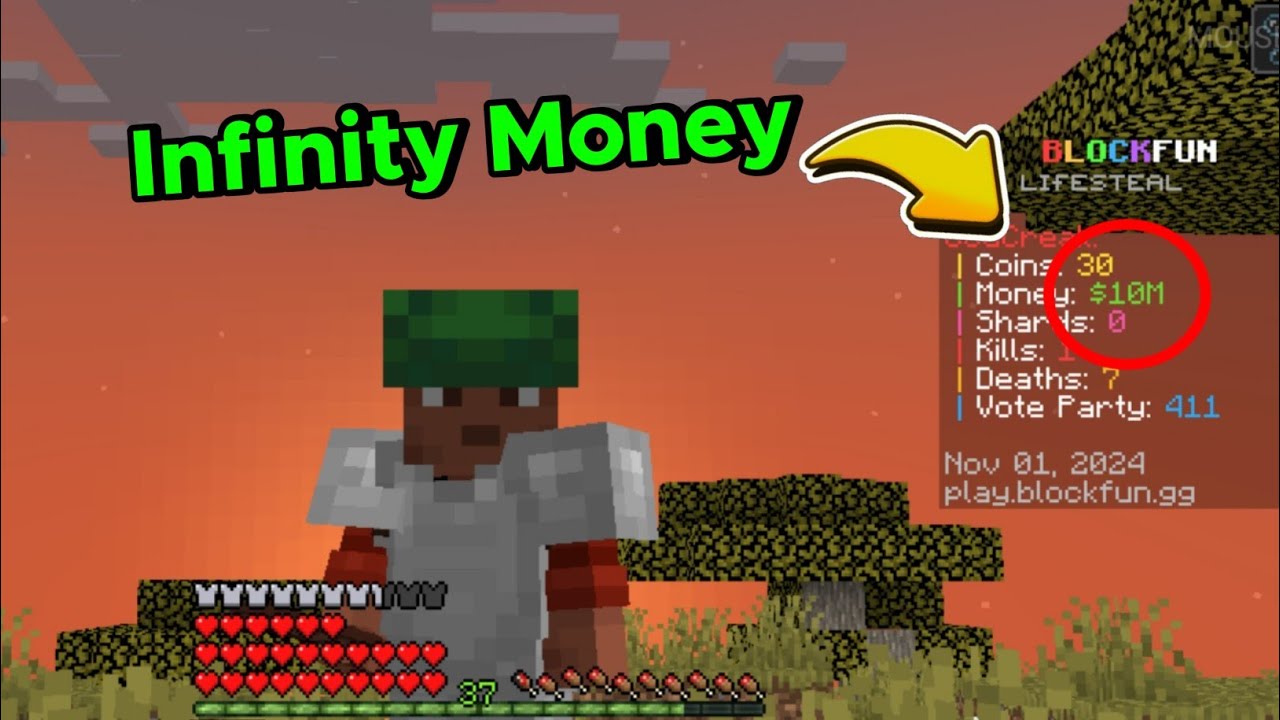 Unlimited Money Trick In Block Fun || Minecraft Lifesteal - YouTube