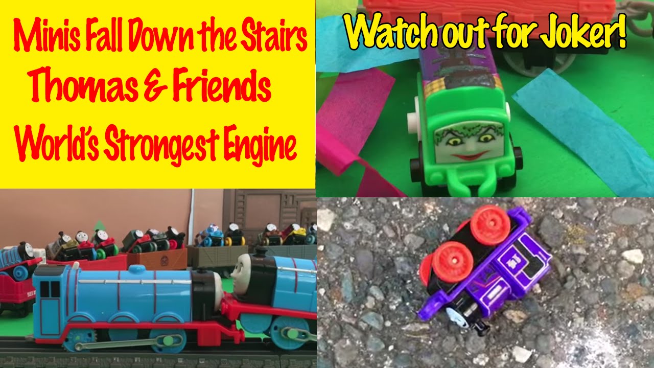 Thomas & Friends Minis Fall Down the Stairs - World's Strongest Engine ...