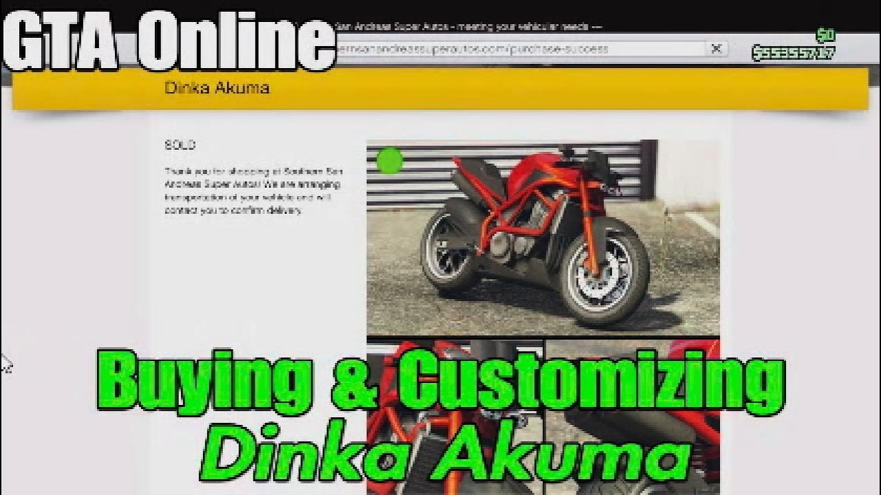 GTA Online Buying & Customizing Akuma - YouTube