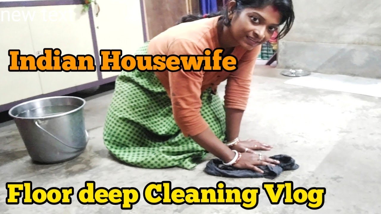 Indian Housewife Deep Floor Cleaning Vlog || #vlog ...