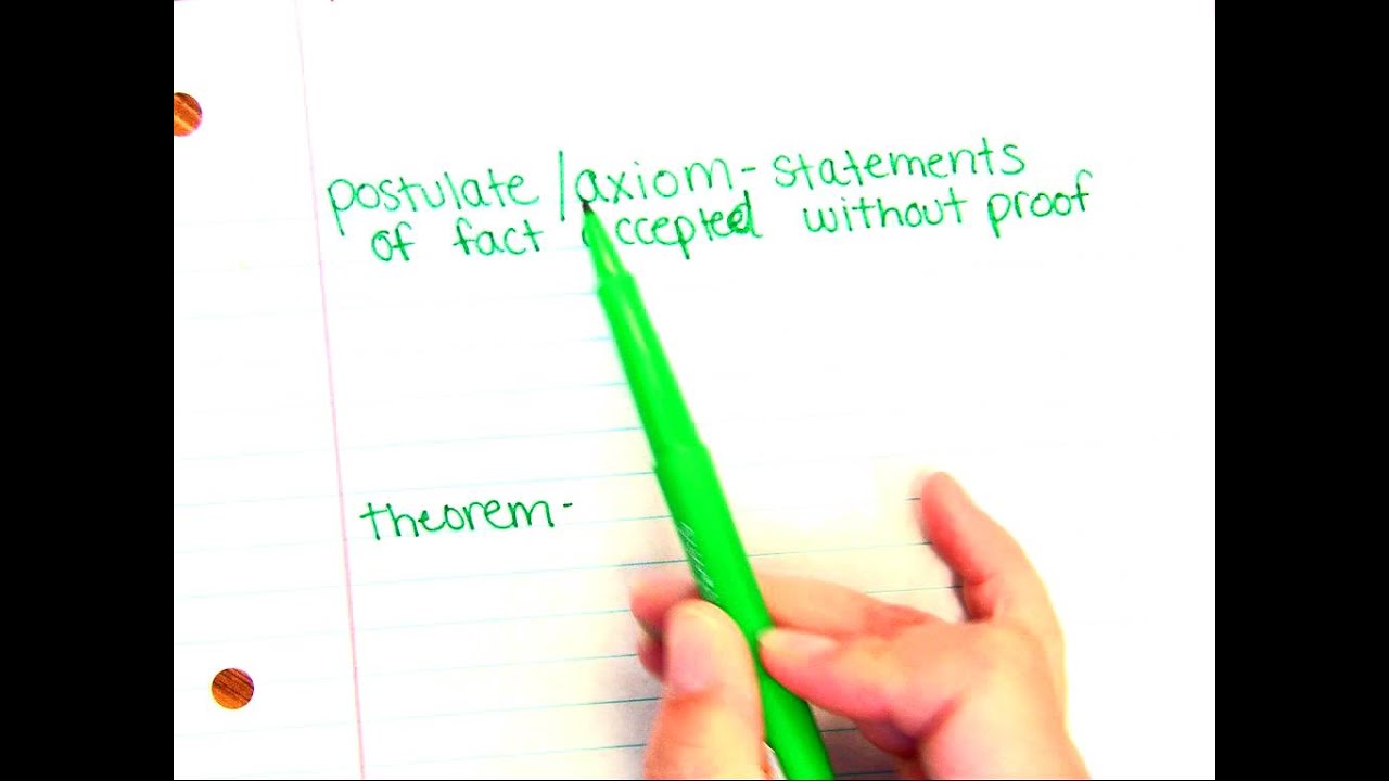 Geometry Postulates, Axioms, Theorems - YouTube