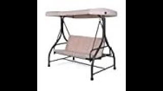 Tangkula 3 Seat Convertible Patio Swing with Canopy - Unboxing, Assembly, and Review